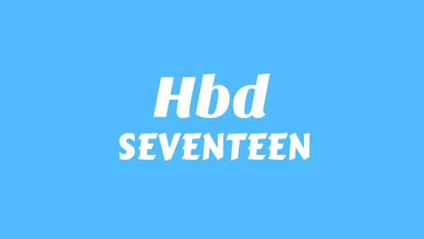 HBD Lyrics - SEVENTEEN (세븐틴)