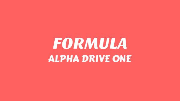 FORMULA Lyrics - ALPHA DRIVE ONE