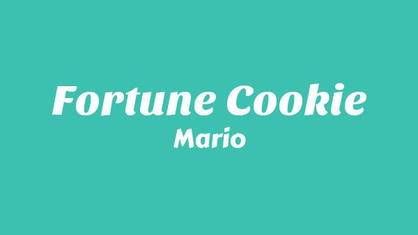 Fortune Cookie Lyrics - Mario